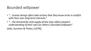 Intro to behavioural law & economics | PPTX