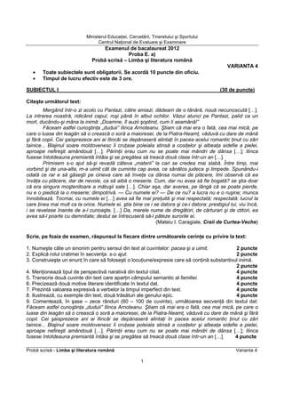 E a _limba_si_literatura_romana_var_04 | PDF