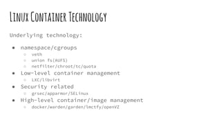 Linux container & docker | PPT