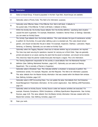 Eam Activity Association Template | DOCX
