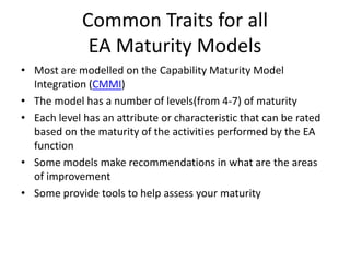 EA maturity models | PPTX