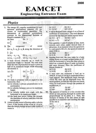 Eamcet engineering entrance_solved_paper_2008 | PDF