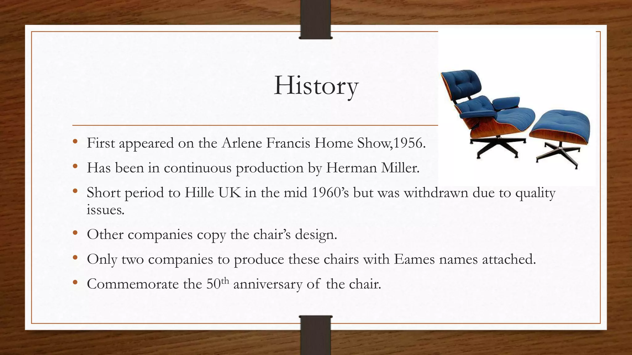 Eames lounger and ottoman | PPTX