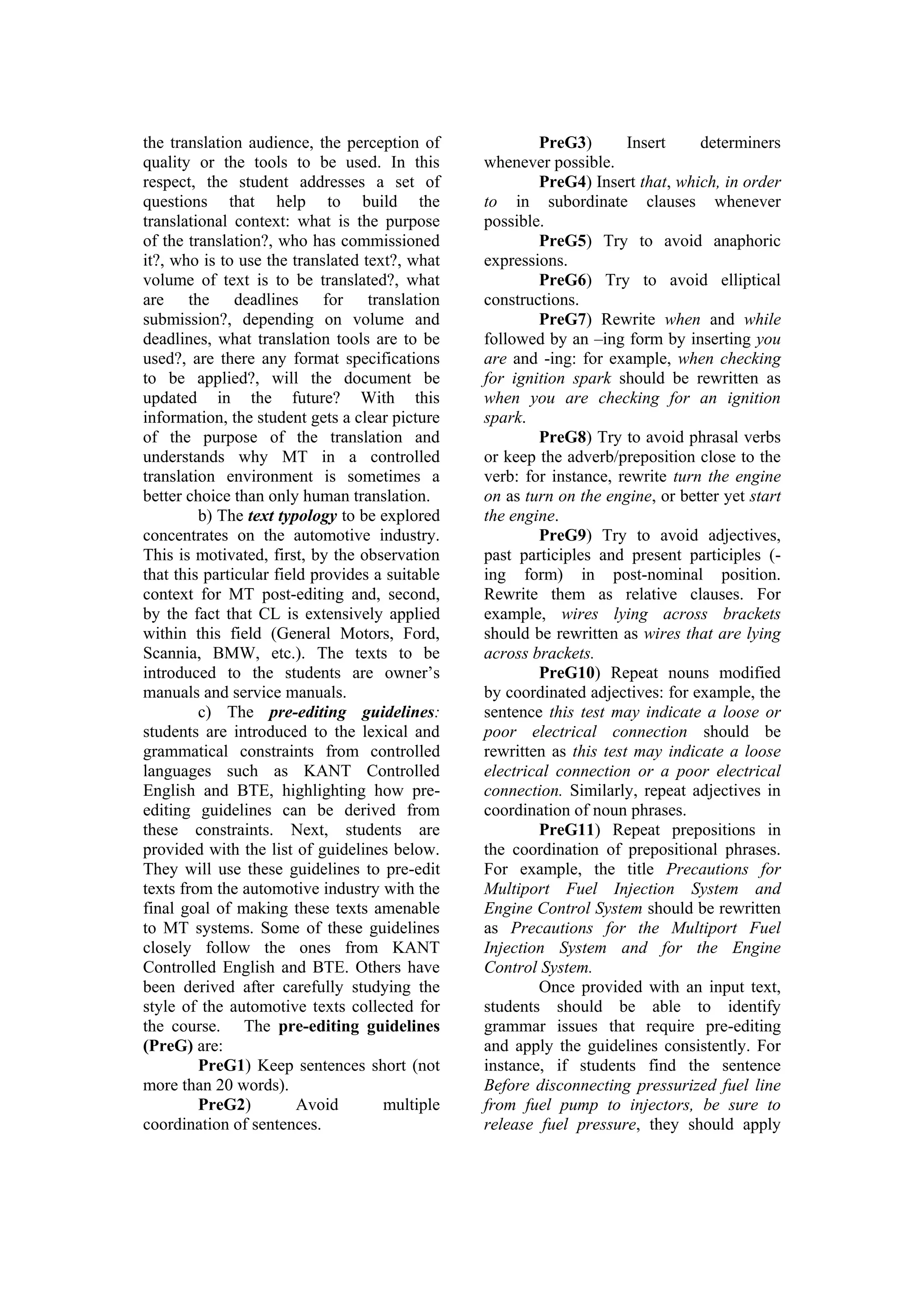 «Controlled Translation: A new teaching scenario tailor-made for the ...