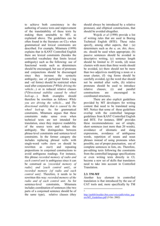 «Controlled Translation: A new teaching scenario tailor-made for the translation industry» | PDF