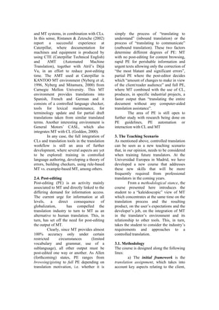 «Controlled Translation: A new teaching scenario tailor-made for the translation industry» | PDF