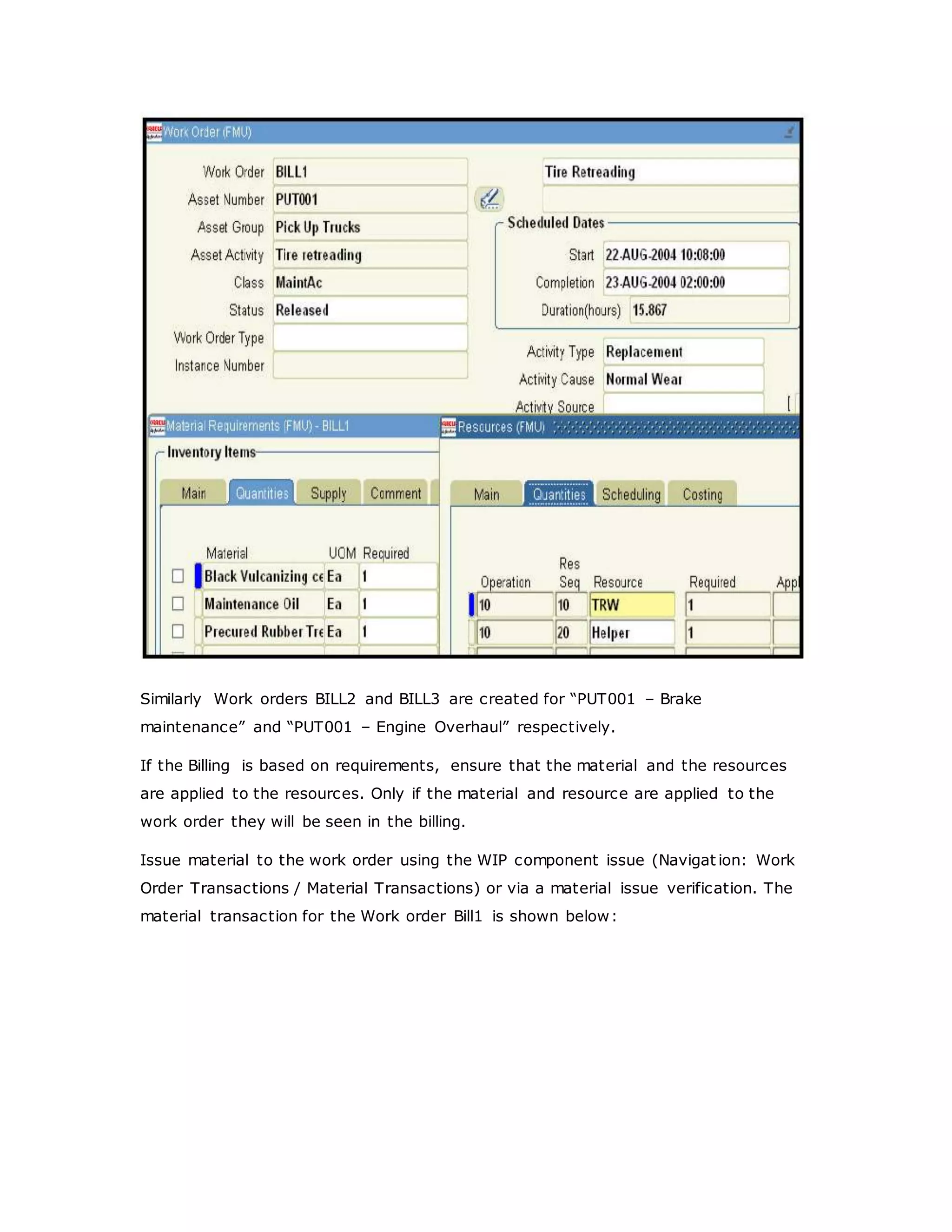 Eam Work Order Billing | DOCX