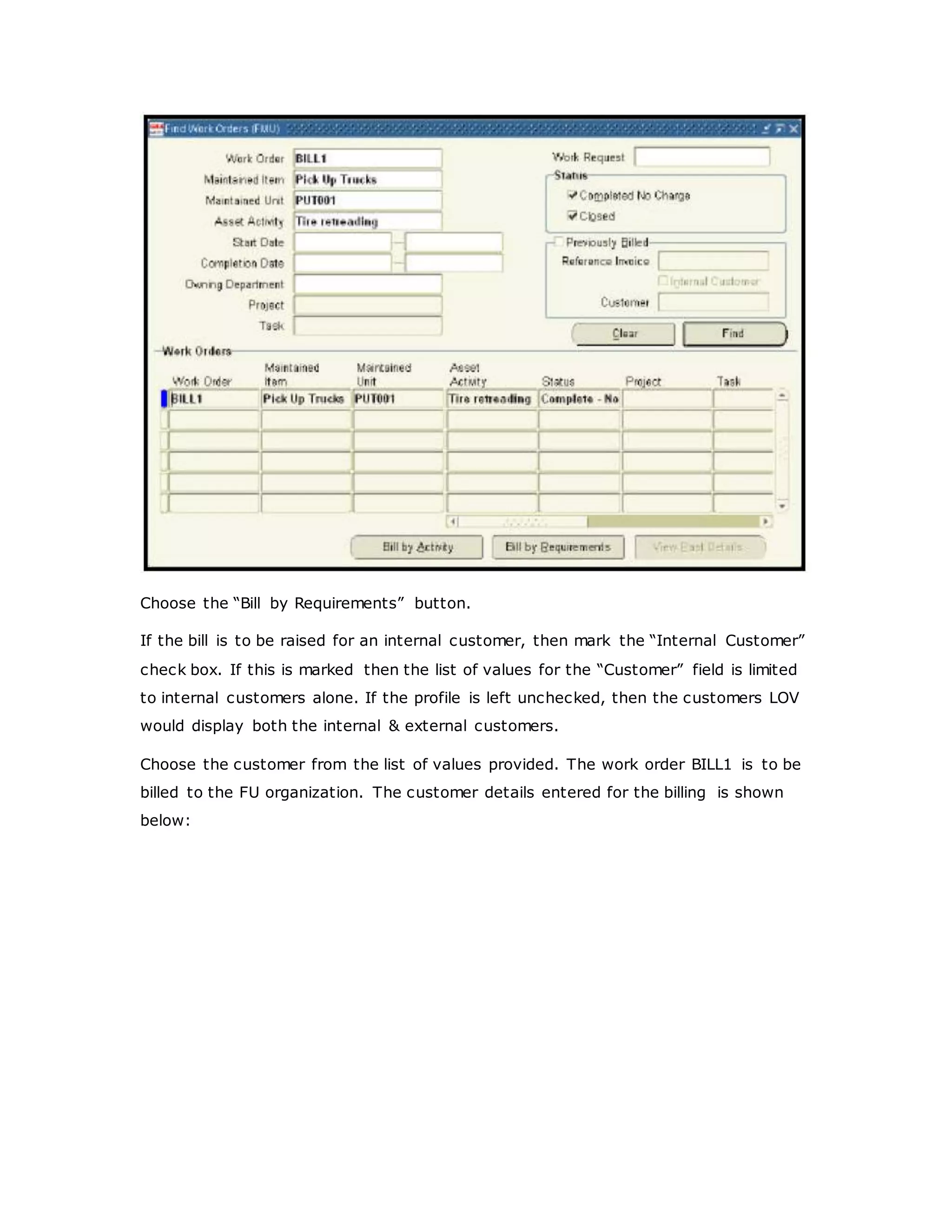 Eam Work Order Billing | DOCX