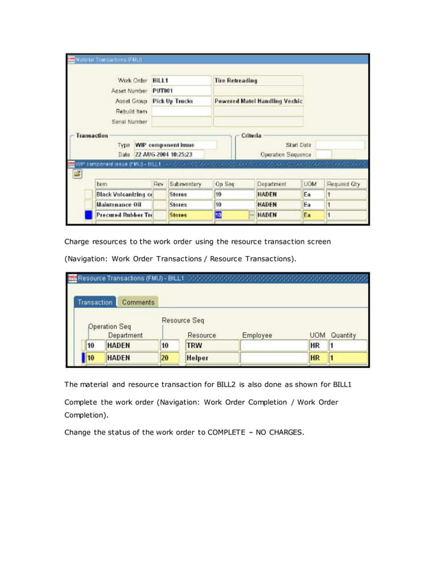 Eam Work Order Billing | DOCX | Pickup Trucks | Auto Body Styles