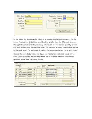 Eam Work Order Billing | DOCX