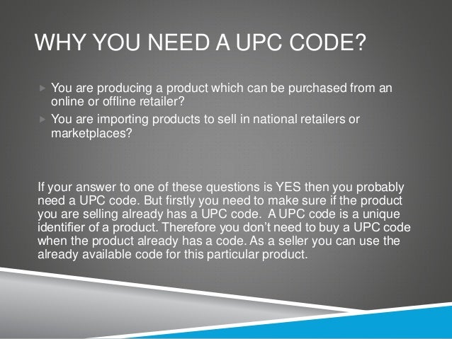 What is a UPC code and why you need it?