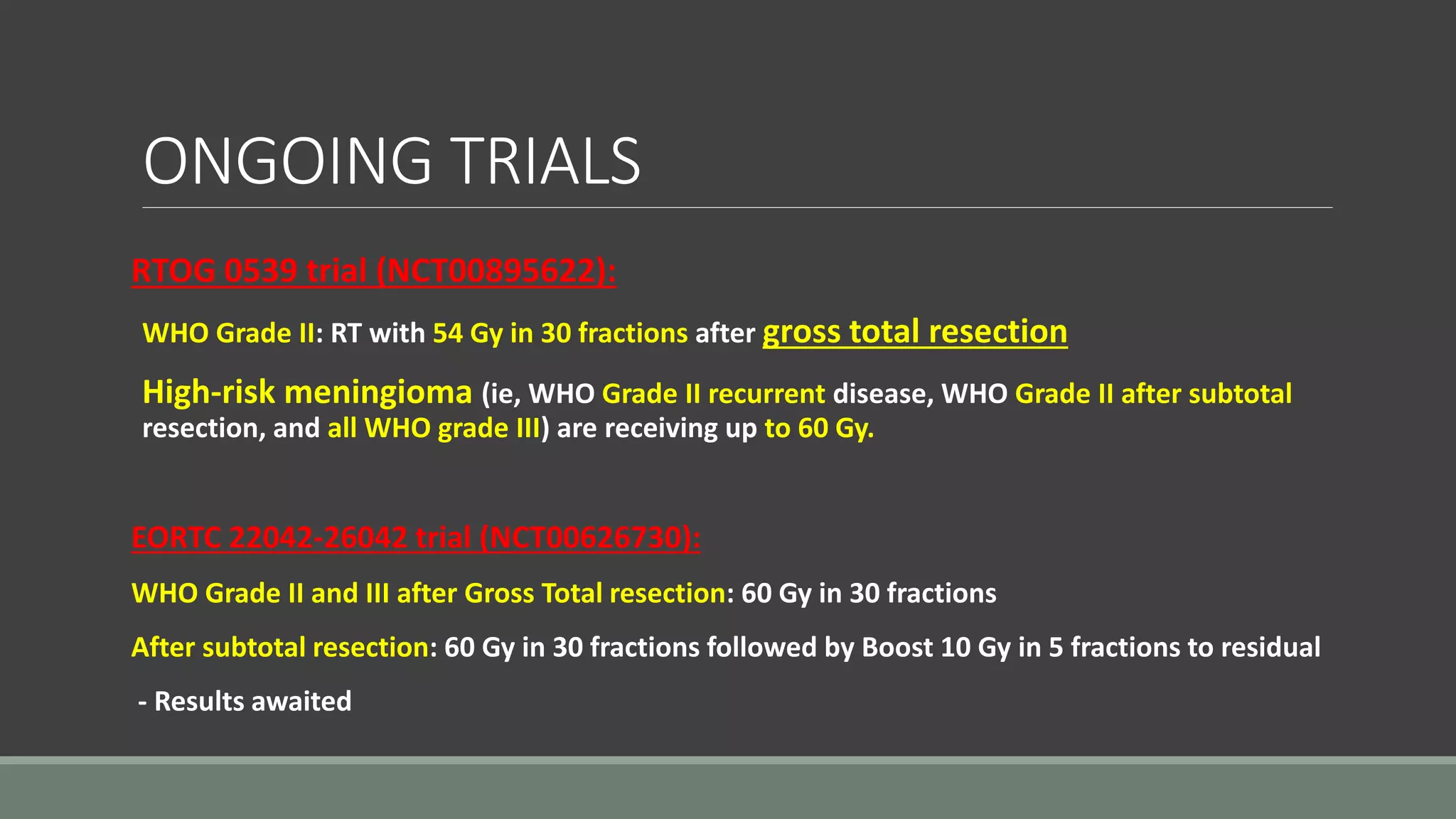 EANO GUIDELINES FOR MANAGEMENT OF MENINGIOMA | PPTX
