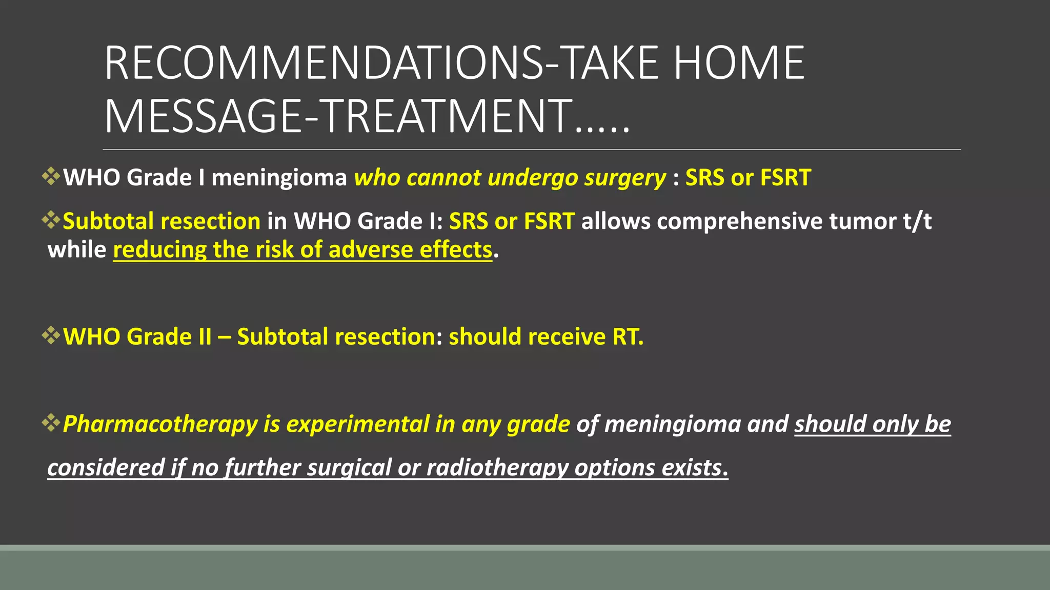 EANO GUIDELINES FOR MANAGEMENT OF MENINGIOMA | PPTX