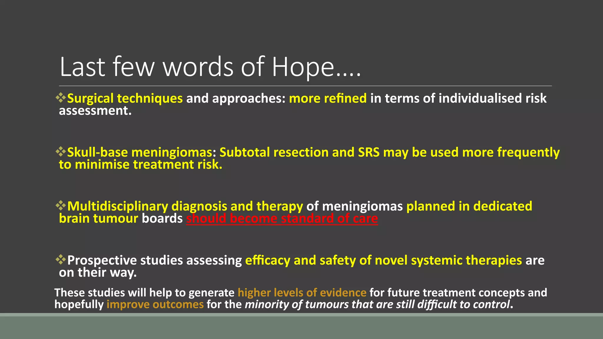 EANO GUIDELINES FOR MANAGEMENT OF MENINGIOMA | PPTX