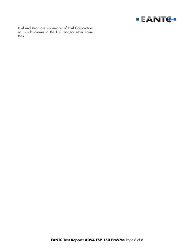 EANTC Test Report: ADVA FSP 150 ProVMe | PDF