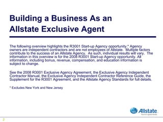 Exclusive Agent Opportunity Overview | PPT