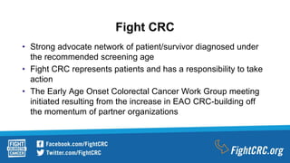 Early Age Onset (EAO) Working Meeting | PPT