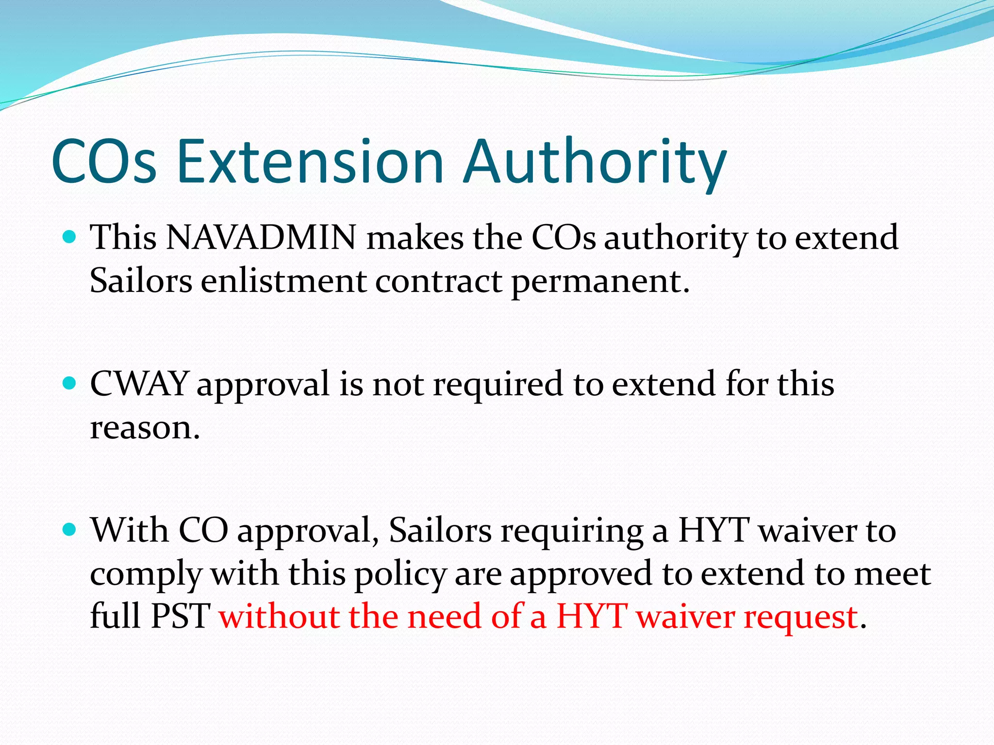 EAOS to PRD Alignment NAVADMIN 307/17 | PPTX