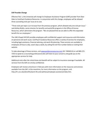 Employee Assistance Program | PDF