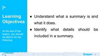 EAP 11_12_UNIT 3_LESSON 1_What Is a Summary_.pptx