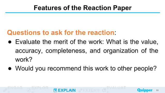EAP11_12_Unit 6_Lesson 1_Features and Structure of a Reaction Paper and ...