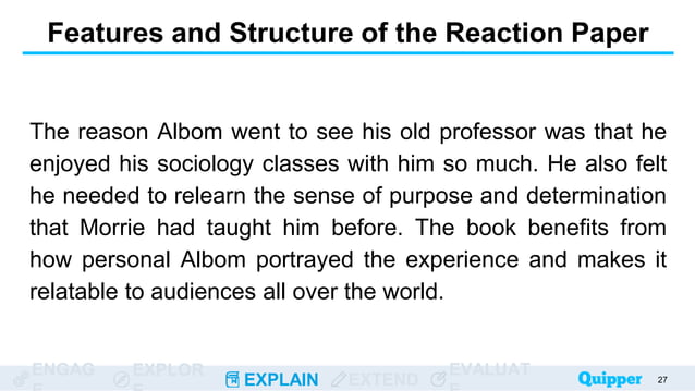 EAP11_12_Unit 6_Lesson 1_Features and Structure of a Reaction Paper and ...