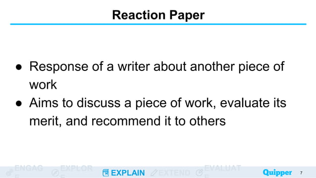 EAP11_12_Unit 6_Lesson 1_Features and Structure of a Reaction Paper and ...