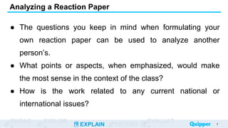 EAP 11_12_UNIT 6_LESSON 2_Analyzing a Reaction Paper and Review Paper.pptx