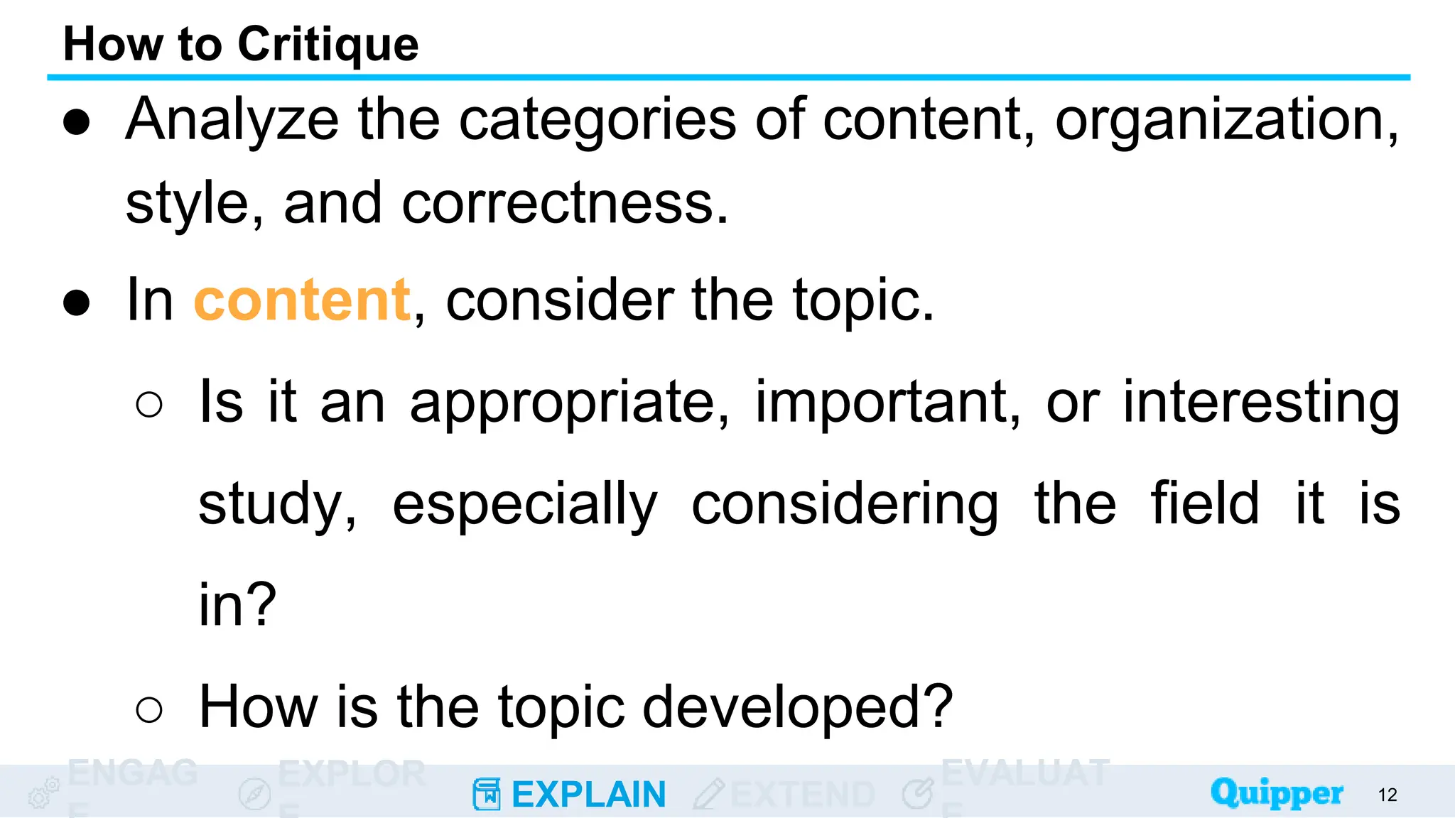 EAP 11_12_UNIT 7_LESSON 1_Features and Structure of a Critique Paper.pptx