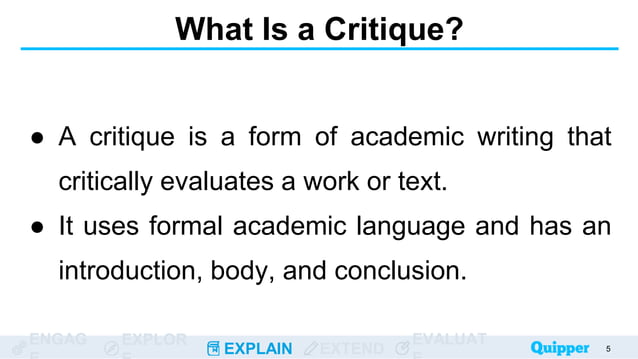 EAP 11_12_UNIT 7_LESSON 1_Features and Structure of a Critique Paper.pptx