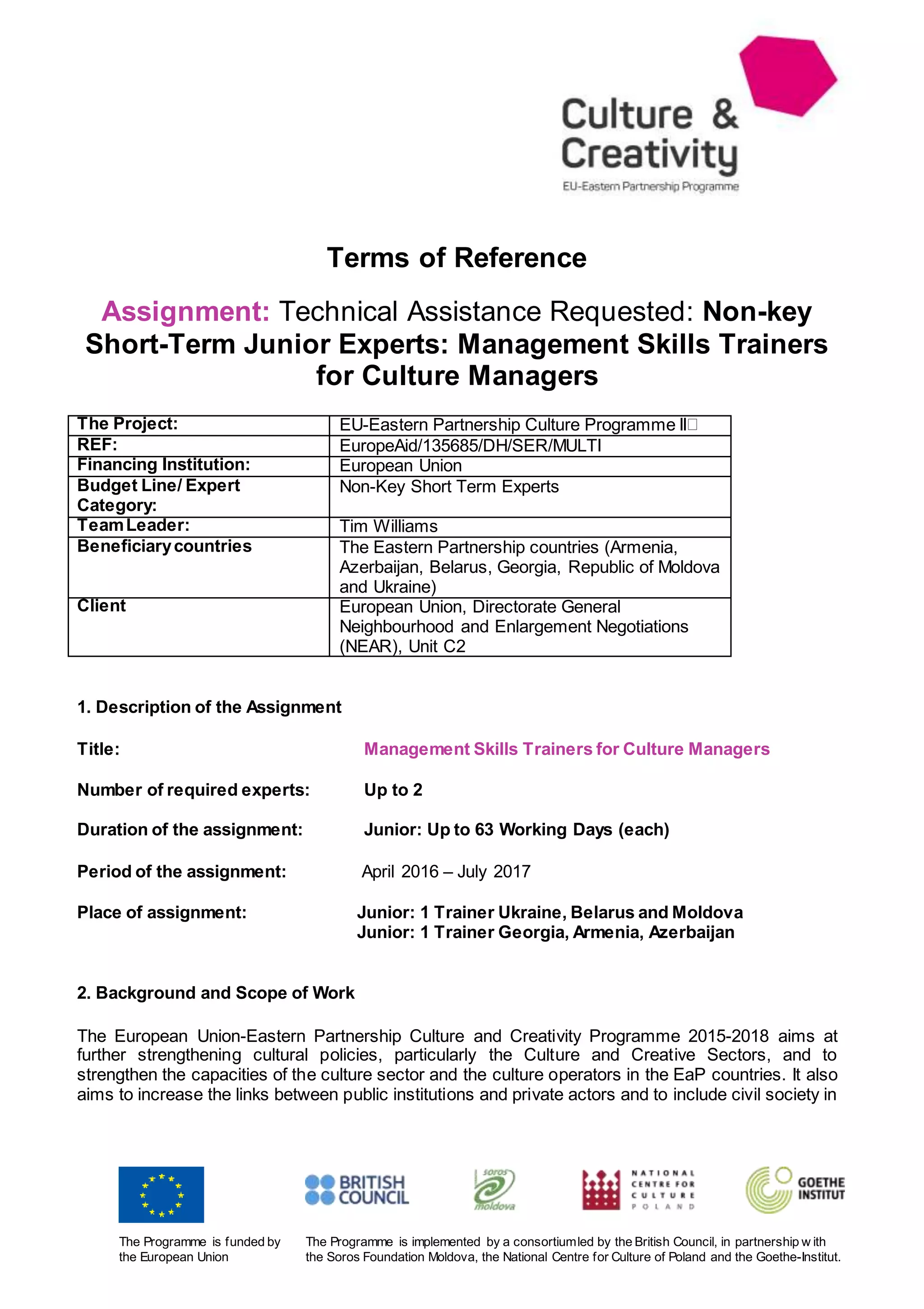 Ea p culture nke terms of reference management skills trainers | PDF