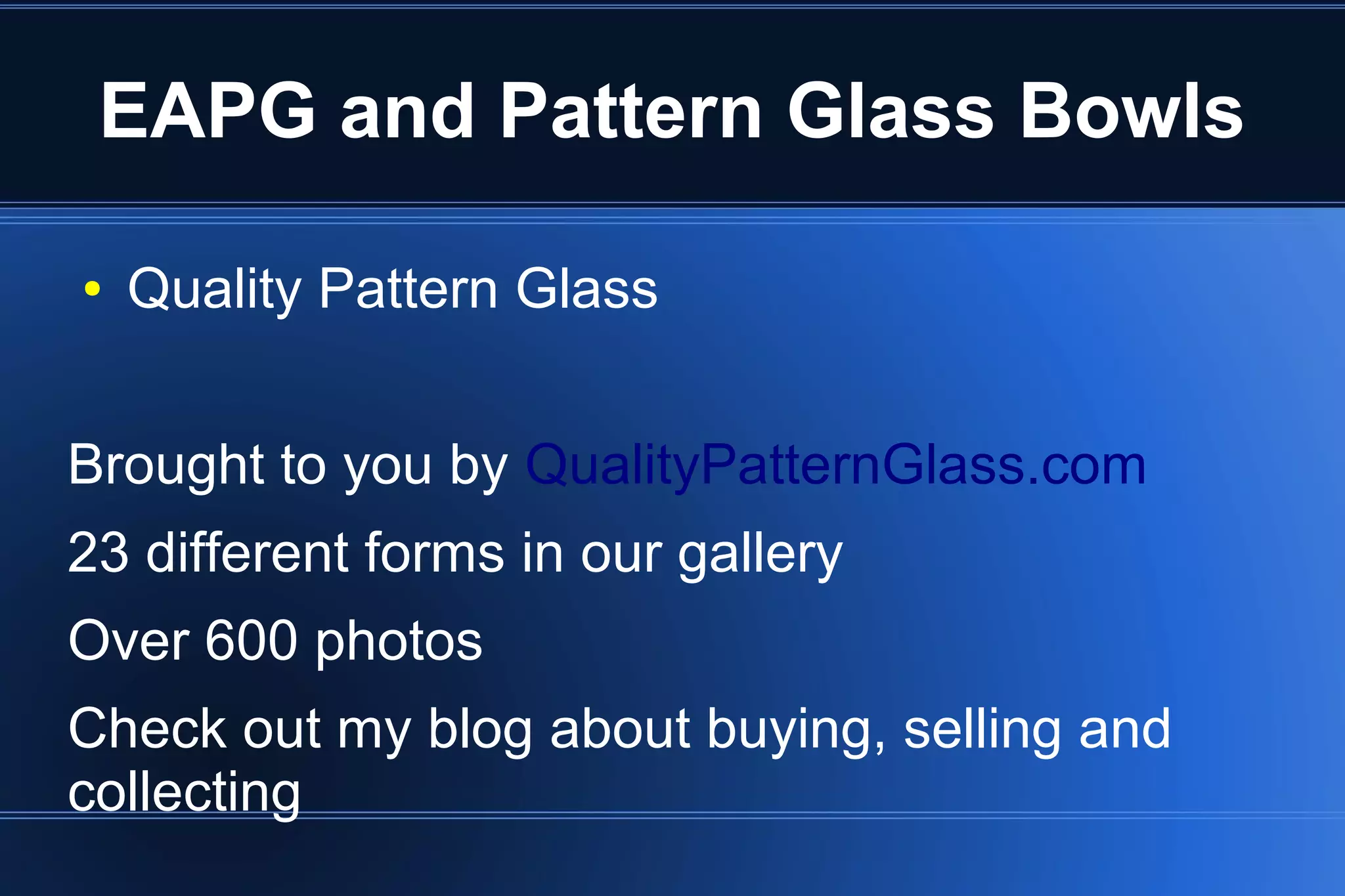 EAPG Pressed and Pattern Victorian Glass Bowls and Berry Bowls | PPT