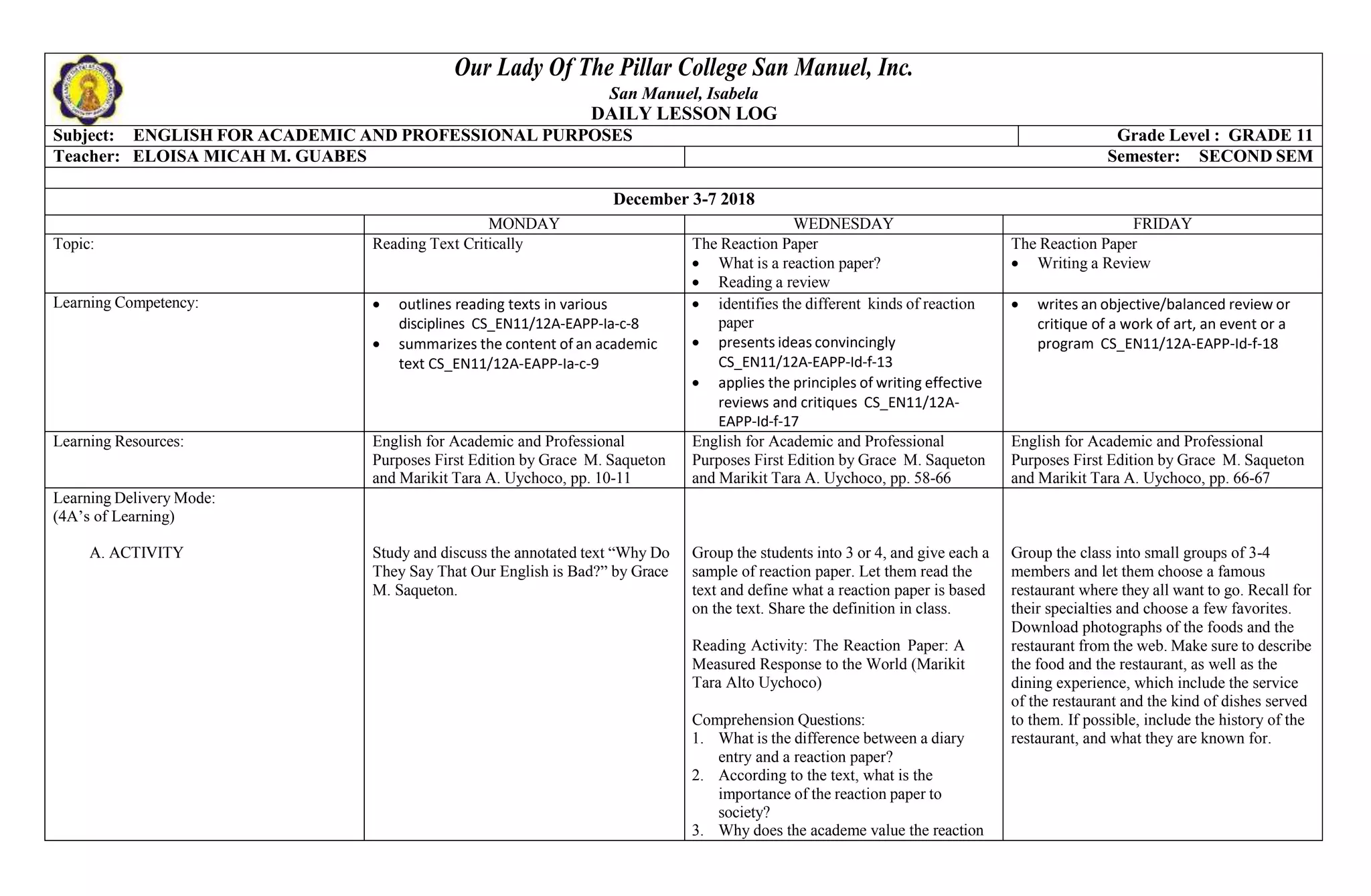 eapp-dll-from-week-1-week5.docx