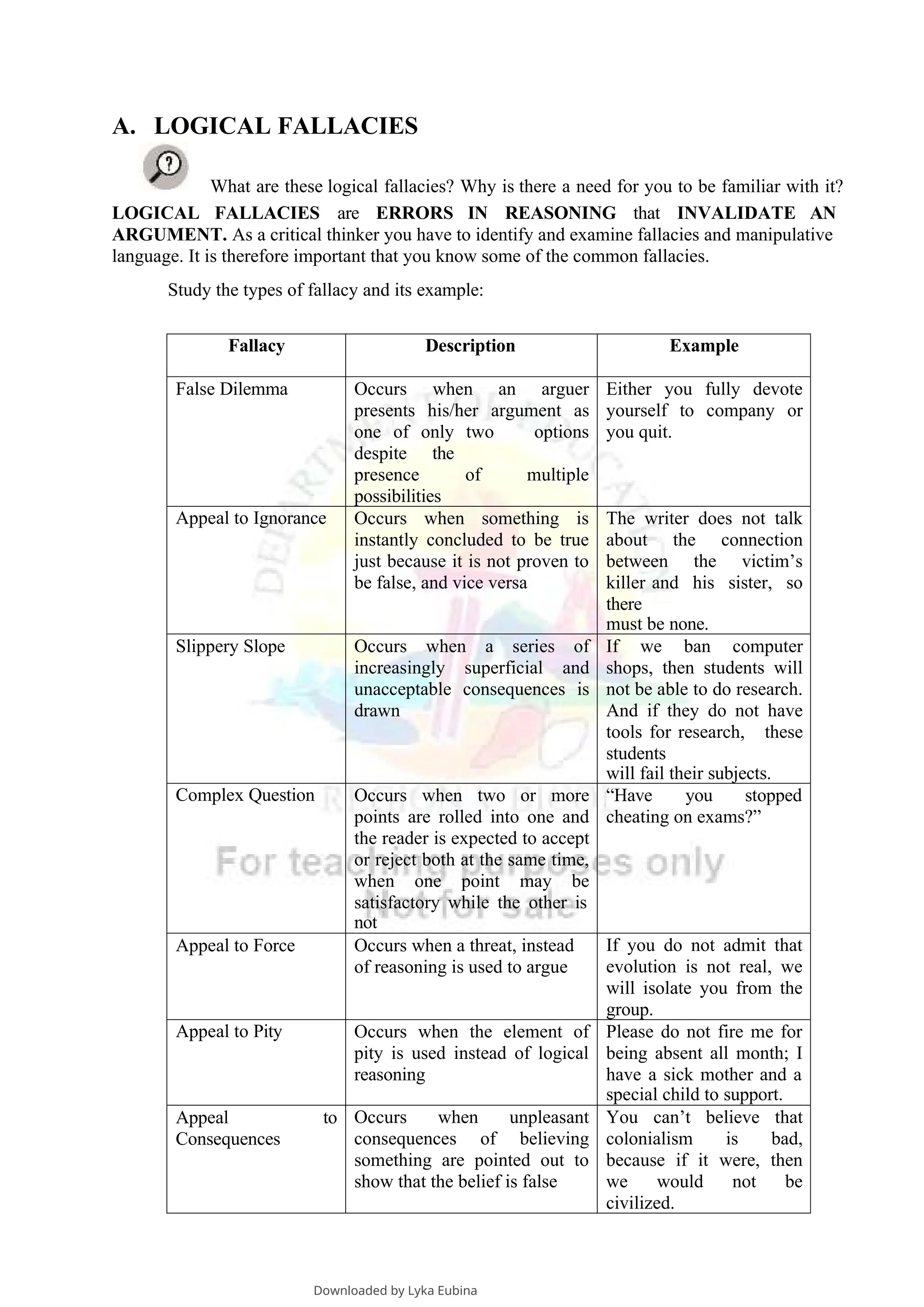 EAPP Lecture for Grade 11- Kinds of Fallacies.docx