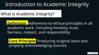 Academic Integrity Constructing Fact Based Statements and Arguments | PPTX