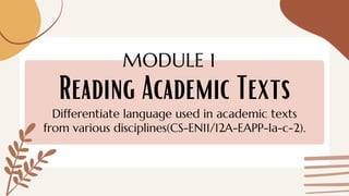 EAPP-M1.pdf english for Academic Professional Program | PDF | Education