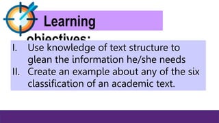 USE KNOWLEDGE OF TEXT STRUCTURE TO GLEAN THE INFORMATION HE/SHE NEEDS.pptx