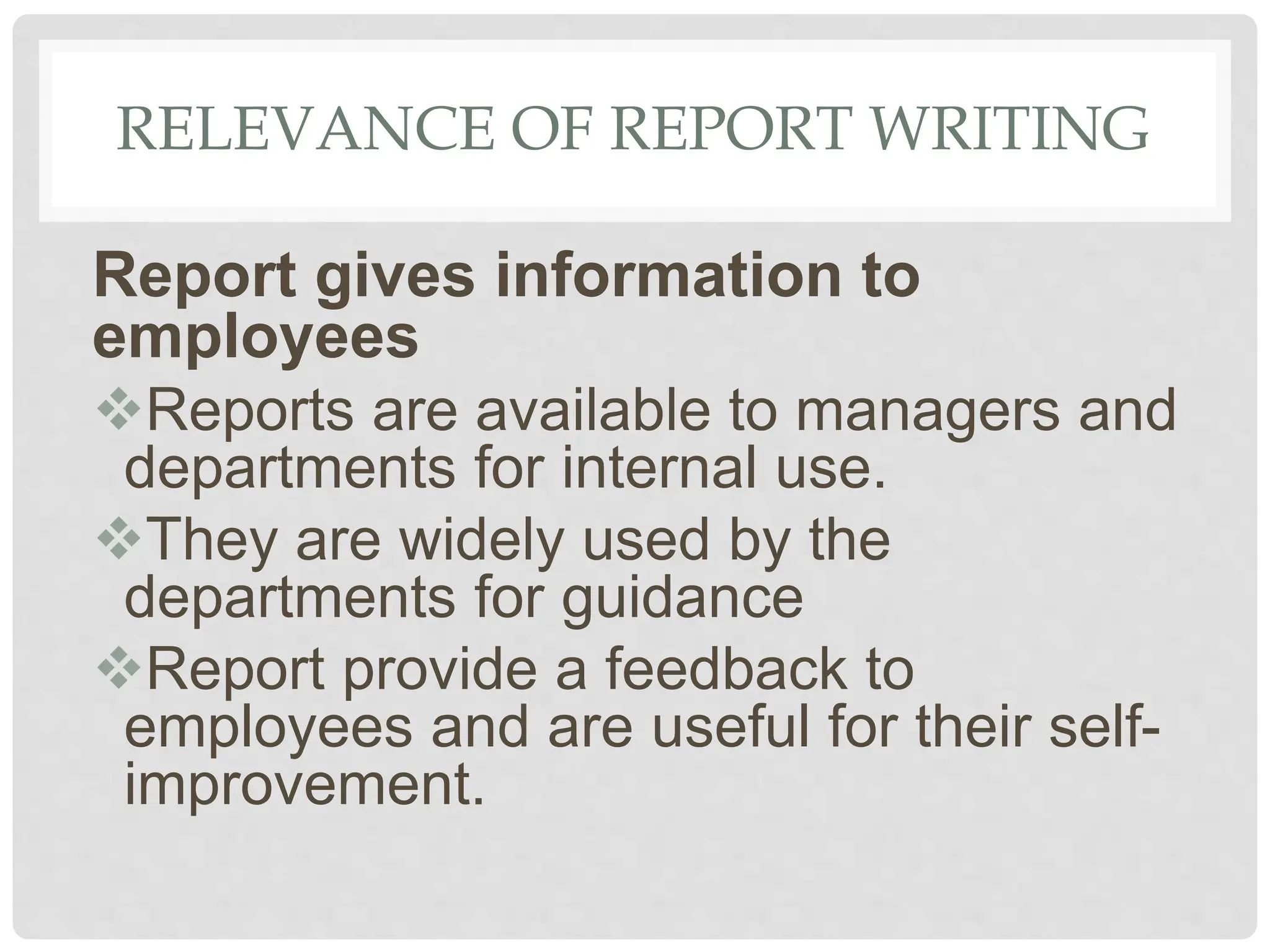 English for Academic and Professional Purposes- Parts of Reports | PPTX