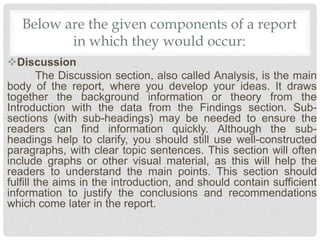 English for Academic and Professional Purposes- Parts of Reports | PPTX