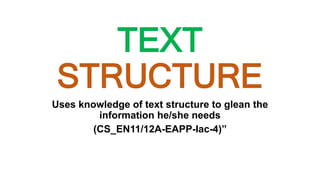 eapp-text-structure.pptx and other stuff | PPT