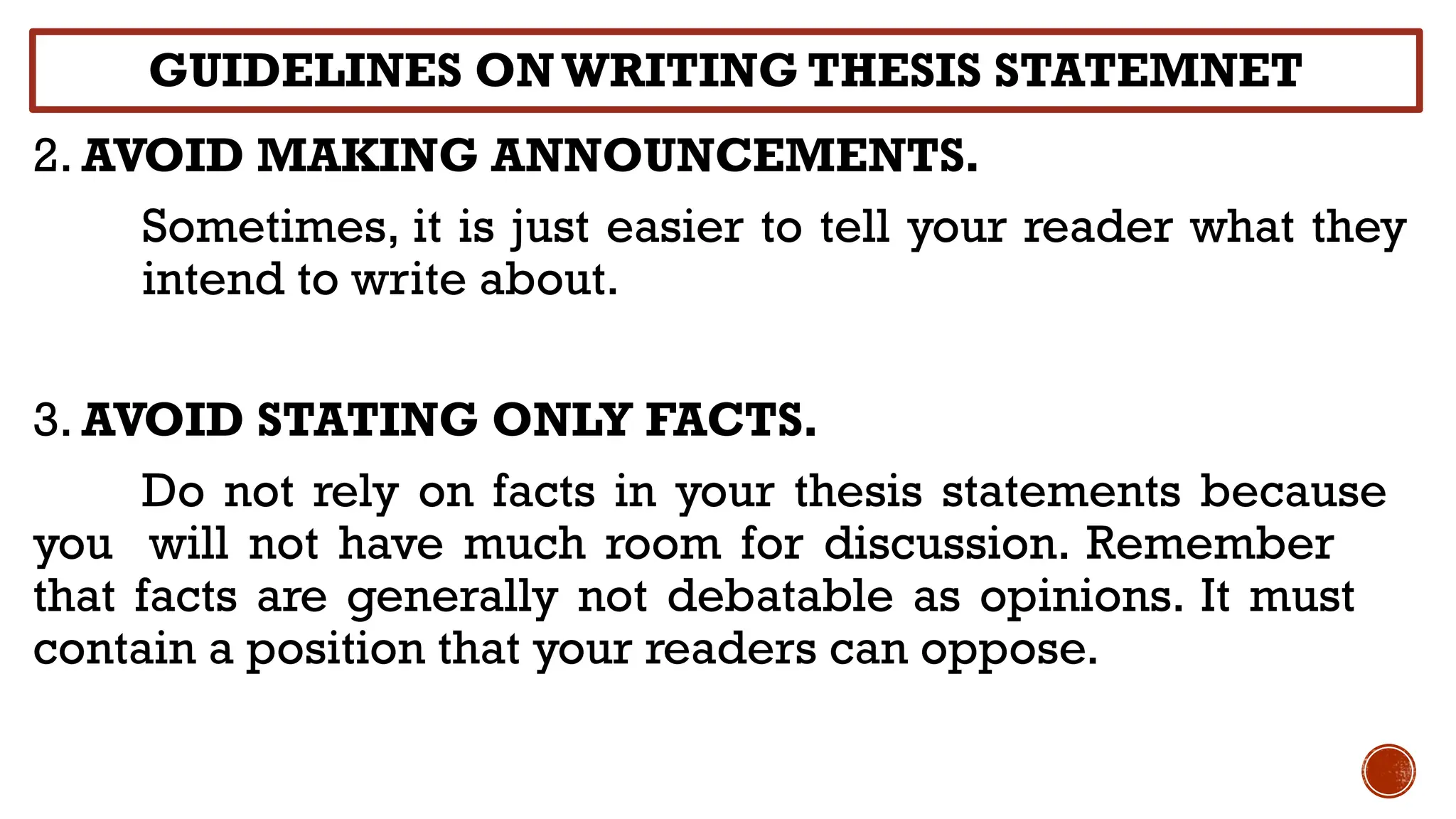 EAPP-THESIS-STATEMENT.LECTURE GRADE 11pptx | PPTX