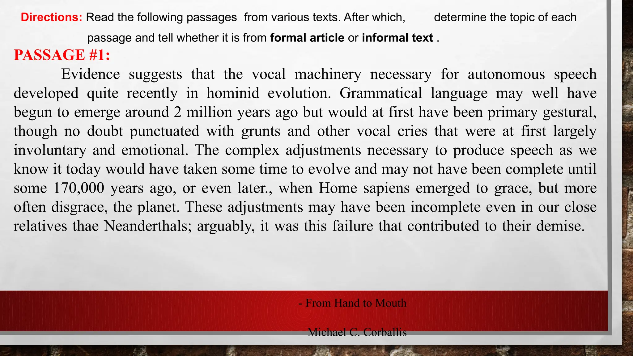 EAPP_ACAD VS. NON ACAD_LESSON 1.pptx.EAPP | Infectious Diseases | Diseases and Conditions