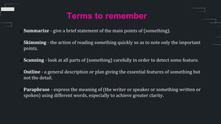 EAPP TECHNIQUES IN SUMMARIZING A VARIETY OF ACADEMIC TEXT.pptx