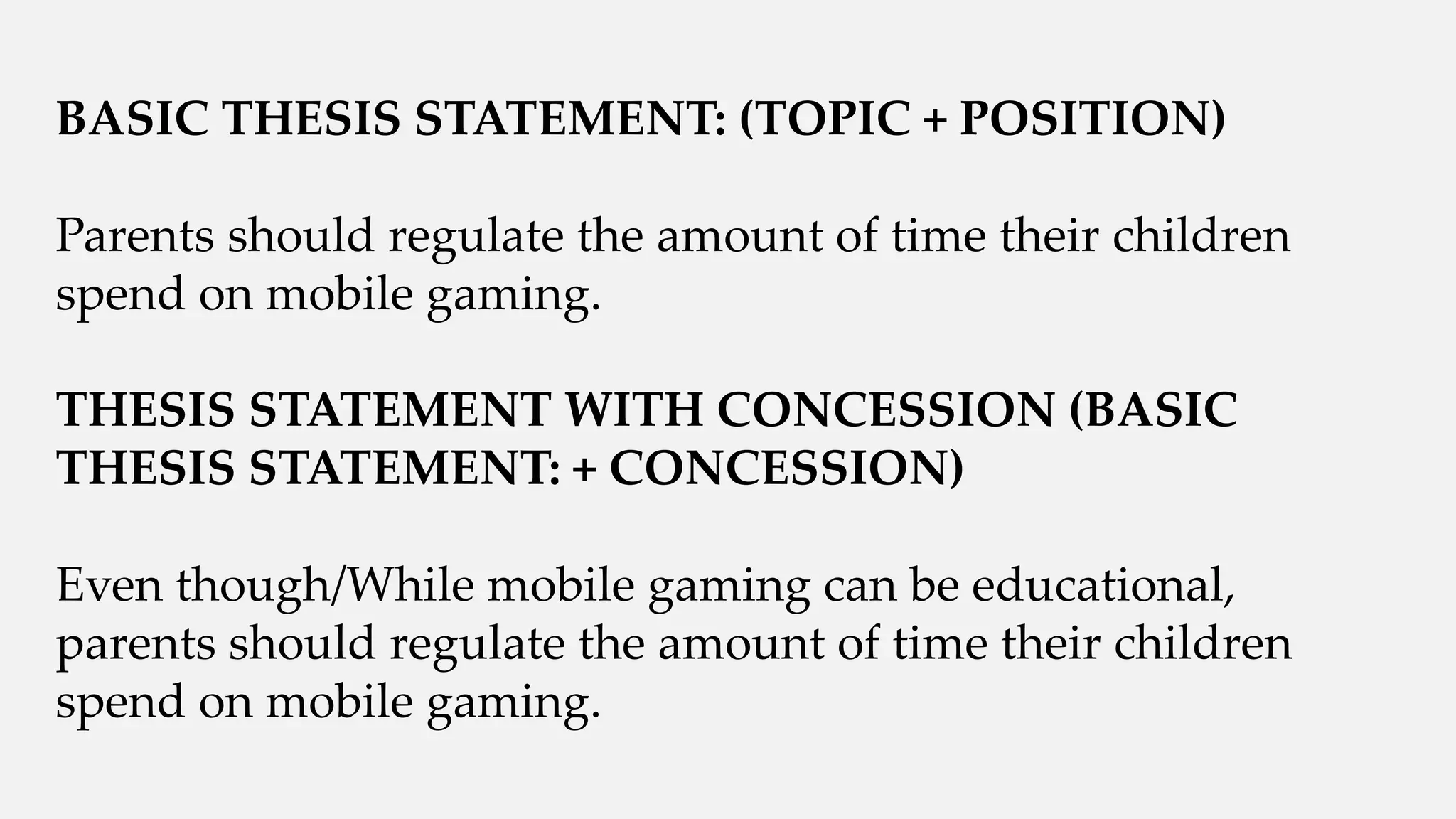 EAPP THESIS STATEMENT pptx | PPTX