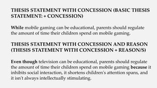 EAPP THESIS STATEMENT pptx | PPTX