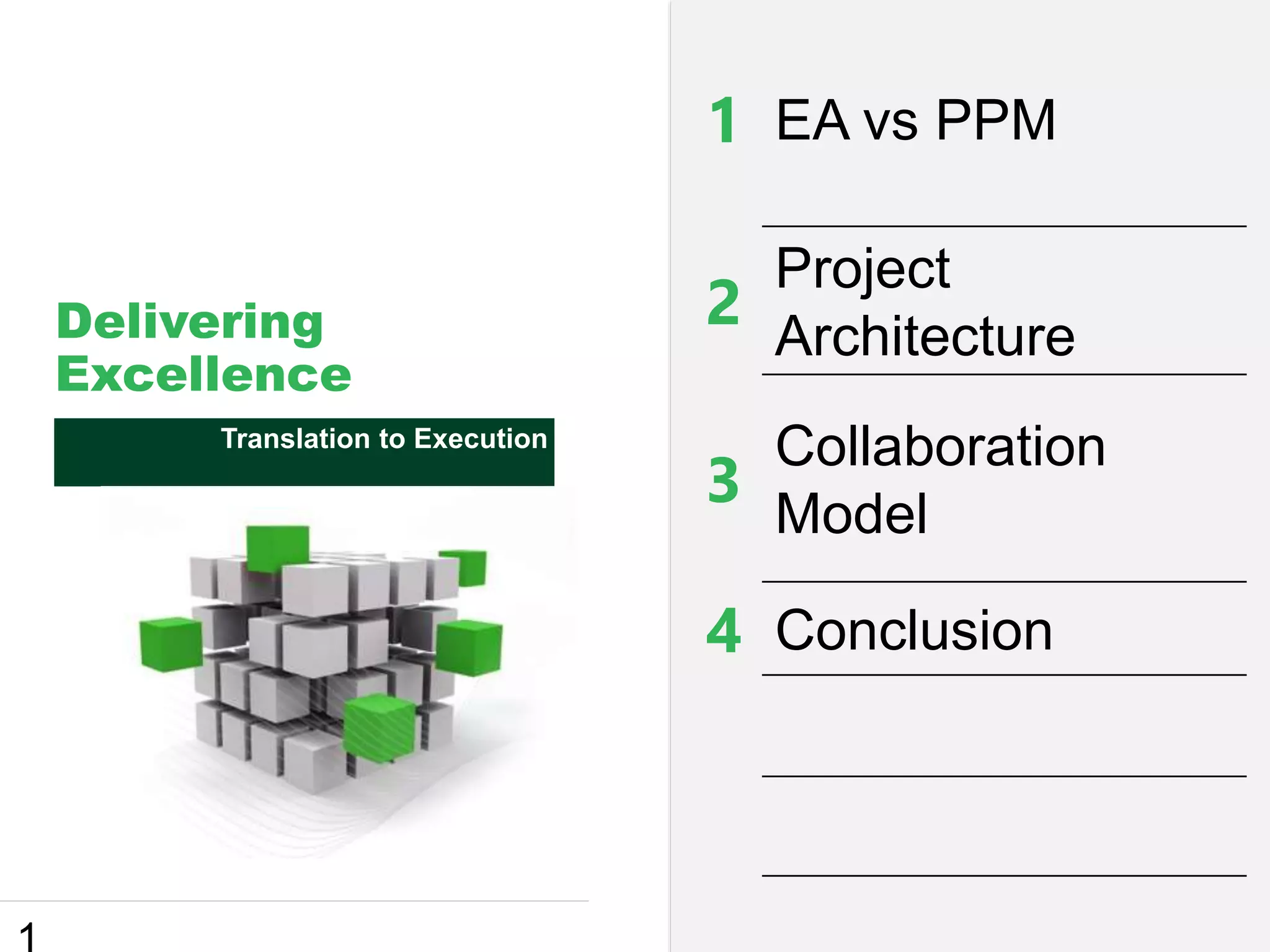 Enterprise Architecture & Project Portfolio Management 1/2 | PPT