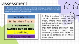 ENGLISH FOR ACADEMIC AND PROFESSIONAL PURPOSESSUMMARIZING TECHNIQUES | PPTX
