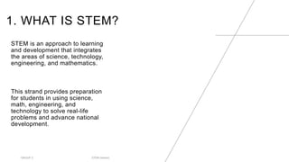 A report about the stem strand of senior high school | PPTX