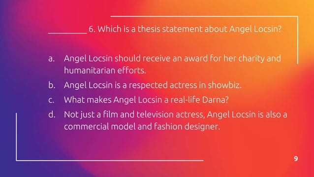 EAPP Q1-Lesson THESIS STATEMENTS Slideshare | PPTX | Education