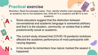 Reading Academic Texts | PPTX